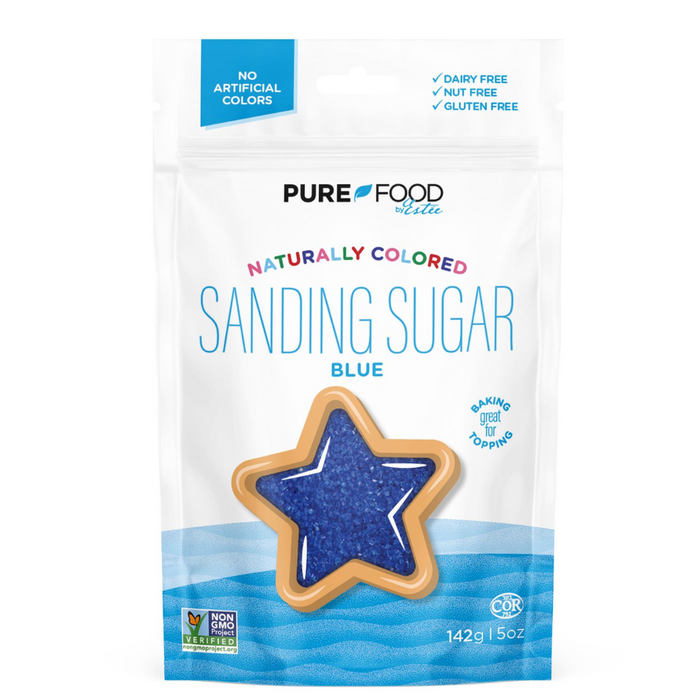 Blue Naturally Colored Sanding Sugars – 5 oz | Pure Food by Estee